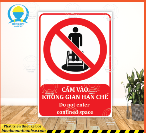 Biển báo cấm vào không gian hạn chế - Biển báo an toàn