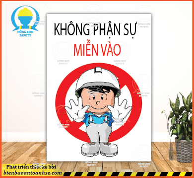 Poster không phận sự cấm vào - Biển báo an toàn